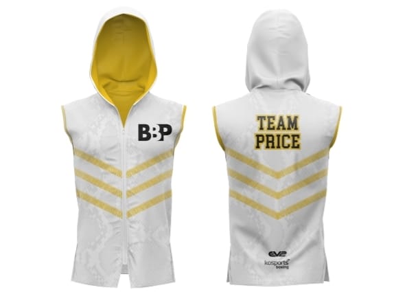 White & Gold BBP Boxing Jacket – KO Sports UK